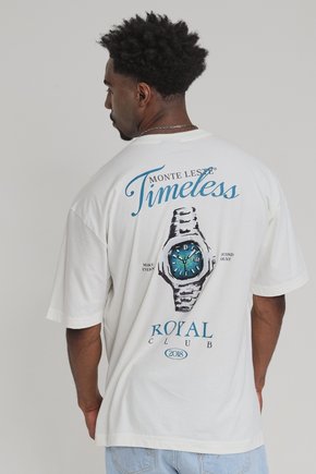 Camiseta Regular Estampada - Timeless Off White